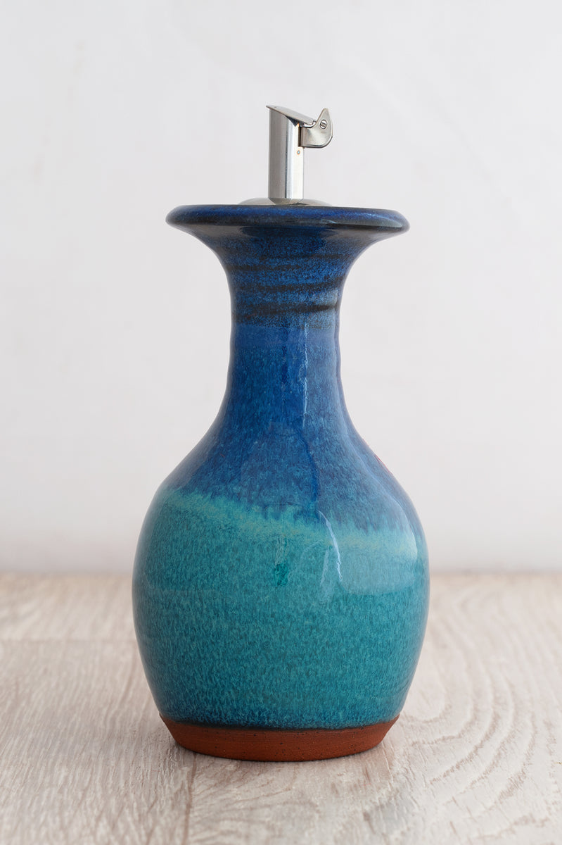 Olive oil decanter. Hand made pottery for foodies by Rupert Blamire.